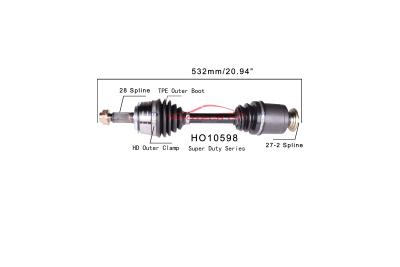 China HO10598 CV  CV Axle Assembly Heavy Duty Clamp TPEE Boot  Cold Forging Grinding Process Technology EXTREME Weather Unit for sale