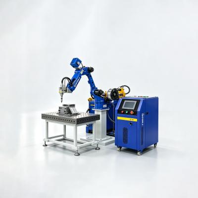 China 1500W Robotic Laser Welding Workstation With Automatic Fiber Laser Welding Machine for sale