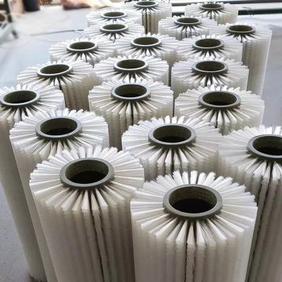 China Customized Cylindrical Food Grade Nylon Bristle Vegetable Fruit Washing Cleaning Roller Brush for sale