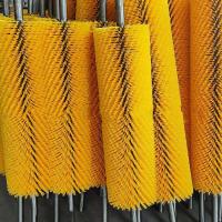 China Belt Cleaning V-Shaped Spiral Nylon Brush Roller for sale