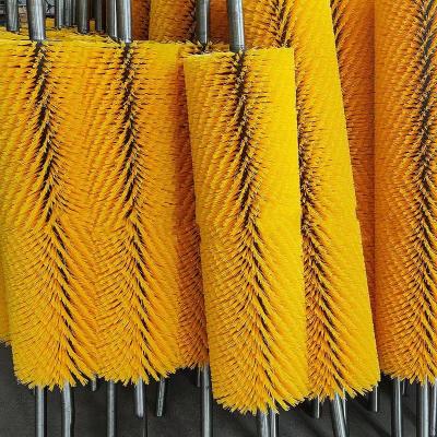 China Belt Cleaning V-Shaped Spiral Nylon Brush Roller for sale