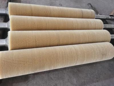 China Roller Brush Cylindrical Industrial Cleaning Rust Scale Polishing Steel Wire Finishing Wheel for sale