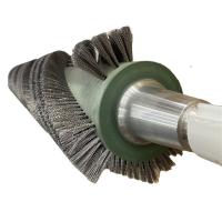 China Industrial Strong Wear-Resistant Rust Removal Winding Brush Roller Spiral Wire Planting for sale