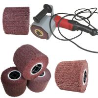 China Stainless Steel Wire Drawing Wheel Cross Rubber Core Grinding And Polishing Wheel for sale
