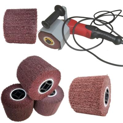 China Stainless Steel Wire Drawing Wheel Cross Rubber Core Grinding And Polishing Wheel for sale