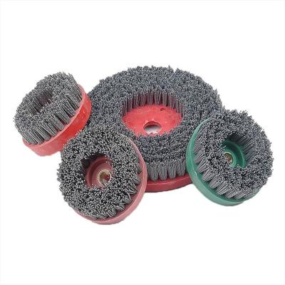 China Silicon Carbide Abrasive Wire Disc Brush Evenly Ground And Firmly Bristled for sale