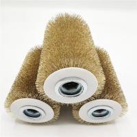 China Industrial Abrasive Wire Spiral Steel Wire Cleaning Cylinder Roller Brush For Polishing for sale