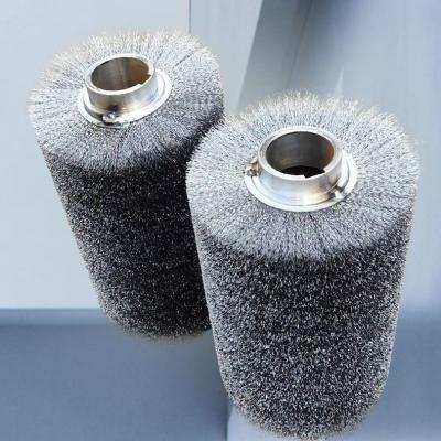 China Steel Wire 0.60mm Crimped Polishing Deburring Clean Brush for sale