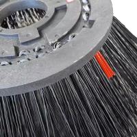China HAKO Gutter Broom Road Cleaning Brush With Flat Steel Wire And PP Bristles for sale