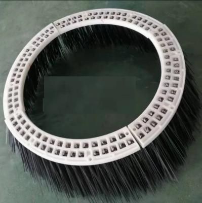 China Used for Wayne 32 Holes 4 Segments Steel Side Brushes Gutter Broom for sale