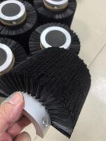 China Aluminum Base Cylinder Shaft Black Nylon Roller Brush For Cleaning for sale