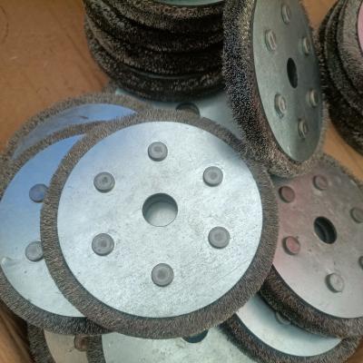 China 150 * 82mm Rivet Steel Wire Wheel Brush Circular Polishing And Grinding Wheel for sale