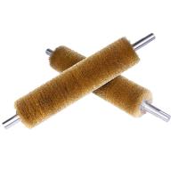 China Brass Wire / Steel Wire / Silicon Carbide Industrial Rotary Roller Brush For Polishing for sale