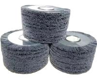 China Buffing 250mm Abrasive Wire Wheel Nylon Brushes Stainless Steel Wire Circular Brush Steel Wire Brushes for Pot Polishing Machine for sale