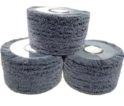 China Buffing 250mm Abrasive Wire Wheel Nylon Brushes Stainless Steel Wire Circular Brush Steel Wire Brushes for Pot Polishing Machine for sale