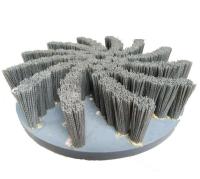 China Dia 400/456/478/560 Mm Abrasive Nylon Disc Brush For Car Wheel Deburing Hub Polishing for sale