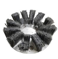China Dia 400/456/478/560 Mm Abrasive Nylon Disc Brush For Car Wheel Deburing Hub Polishing for sale