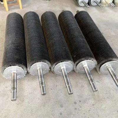 China Spiral Winding Brass Wire and 304 Stainless Steel Wire Industrial Roller Brush for Polishing for sale