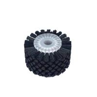 China Industrial Wear Resistant Nylon Bristle Small Round Roller Wheel Brush for Cleaning for sale