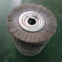 China Roller Brush Cylindrical Industrial Cleaning Rust Scale Polishing Steel Wire Finishing Wheel for sale