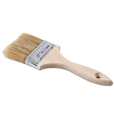 China Natural Bristle 3 Inch Chip Wooden Handle Paint Brush for sale