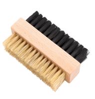 China Double Sided Beech Wood Block Brush Solid Wood Shoe Brush for sale