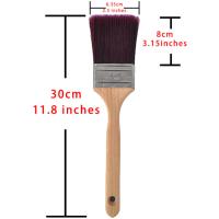 China Paint Brush With Soft Purple Long Hair and Wooden Handle for Furniture for sale