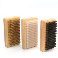 China 12*7cm Wooden Snowboard Wax Brushes Copper Wire Nylon Horsehair Bristle Snow Waxing Polishing Degreasing Snowsport Cleaning Tool for sale