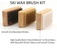 China Ski Snowboard Waxing Brush Speed Kits Nylon / Brass / Horsehair 3 Packs for sale
