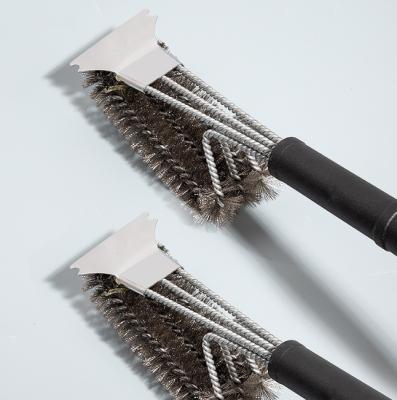 China 304 Stainless steel Cleaning Brush with Scraper BBQ Brush Oven and Grill Net Cleaning Tools for sale