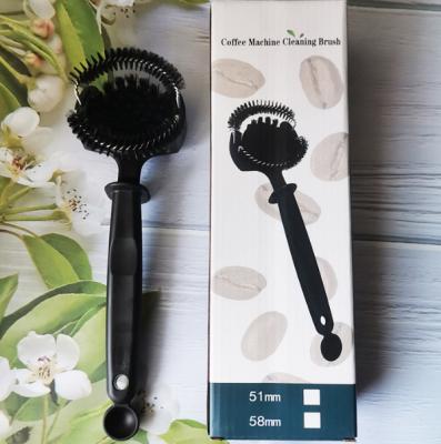 China 51/58mm Coffee Machine Head Cleaning Brush Circular Coffee Brush Long Handle Brewing Heads Cleaning Brush Kitchen Cleaning Tools for sale