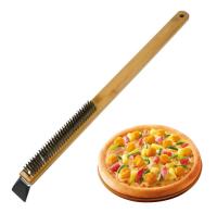 China Extended Wooden Handle Pizza Brush, Pizza Cleaning Brush, Wooden Baking Utensils for sale
