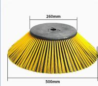 China 260mm Plate diameter* 500mm Cleaning Width Black PBT Wire Road Sweeper Side Brush for sale