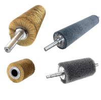 China Spiral Wound Steel Wire Roller Brush Industrial Brush Roller Stainless Steel Wire Copper Plated Wire Brush Roller for sale
