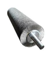 China Metal Steel Wire Strip Brush Circular Spiral Roller Brush l Industrial Coil Brush for Polishing for sale