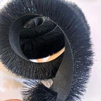 China High-Density Black Knitted Brush Tape, 0.15 nylon, 40mm x 35mm, Non-shedding, Flexible and ,Maintains Shape when Bent for sale