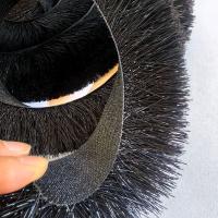 China High-Density Black Knitted Brush Tape, 0.15 nylon, 40mm x 35mm, Non-shedding, Flexible and ,Maintains Shape when Bent for sale