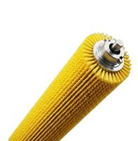 China Yellow Brush Roller Can be Customized In Size, Material, Double 66 Nylon Stainless Steel Axis for sale