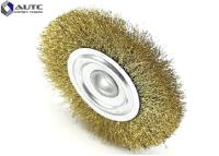China T Shape Crimped Wire Wheel Brush Polishing Tool Brass End Metal Polishing Circular for sale