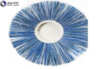 China Galvanized Iron Snow Sweeper Brush Crimpled Steel Wire Mixed Rotary Flat Ring for sale