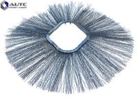 China Steel Wire Snow Sweeper Brush Rotary Convoluted Wavy Ring Paring Lots Streets for sale