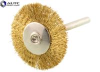 China 3*22 T Shape Crimped Wire Wheel Brush Brass End Brushes Steel Wire Custom Size for sale