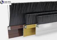 China H Type Flame Dust Metal Channel Strip Brushes Aluminum Holder Door Bottom Seal for sale
