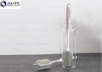 China Plastic Bottle Housekeeping Brushes TPR Cup For Glass Cleaning White Gray for sale