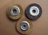 China 6 Inch Thick 30mm Paint Removal Derusting Brass Wire Brush for sale