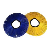 China Blue Convoluted Wavy  PP Bristle Circular Snow Sweeper Brush for sale