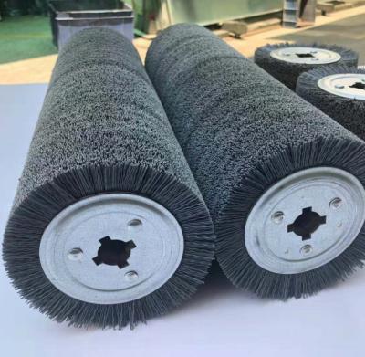 China Corrosion Removal Galvanized 15mm Bristle Industrial round nylon  brushes for sale