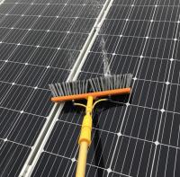 China Photovoltaic Quick Plug 12M Aluminum Pole Solar Panel Cleaning Brush for sale