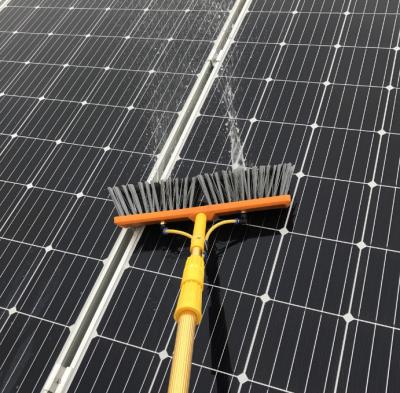 China Photovoltaic Quick Plug 12M Aluminum Pole Solar Panel Cleaning Brush for sale
