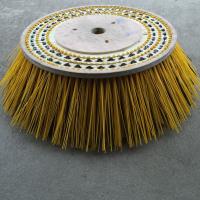 China SGS 240mm Flat  Steel Wire Wood Back Road Sweeper Brush for sale